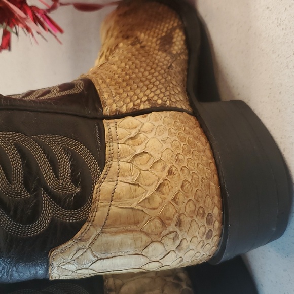 Tony Lama | Shoes | Mens Tony Lama Snakeskin Leather Western Style ...